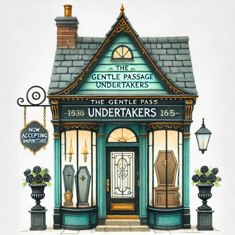 The Undertakers, Funeral Clipart, Undertaker Art, Gothic Watercolor ...