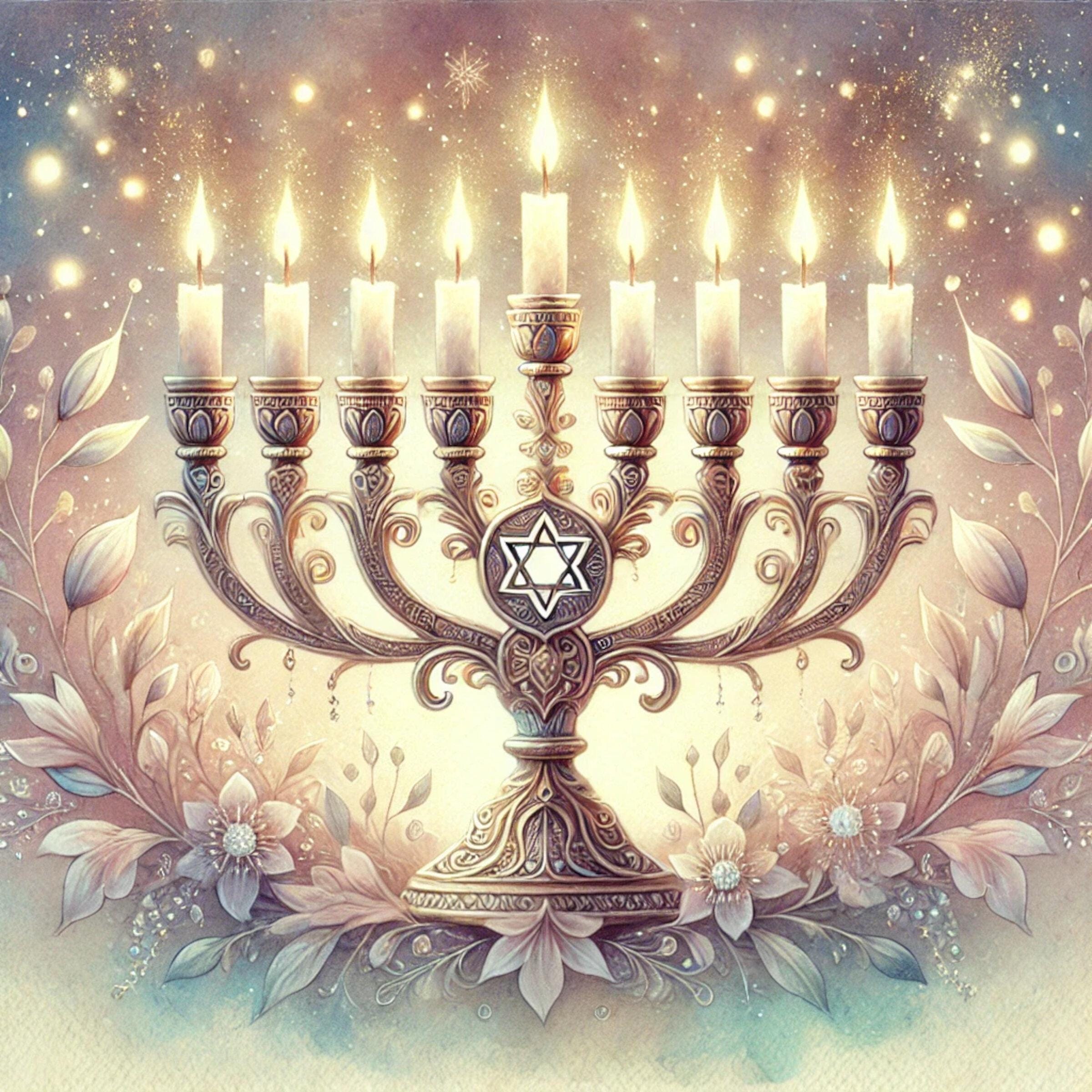 10 Menorah Clipart, Hanukkah Menorah, Jewish Candle Holder, Decorative ...