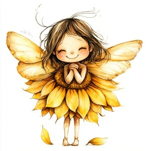 Sunbeam Sprites, Sunflower Fairy, Flower Fairy Art, Sunflower Princess ...