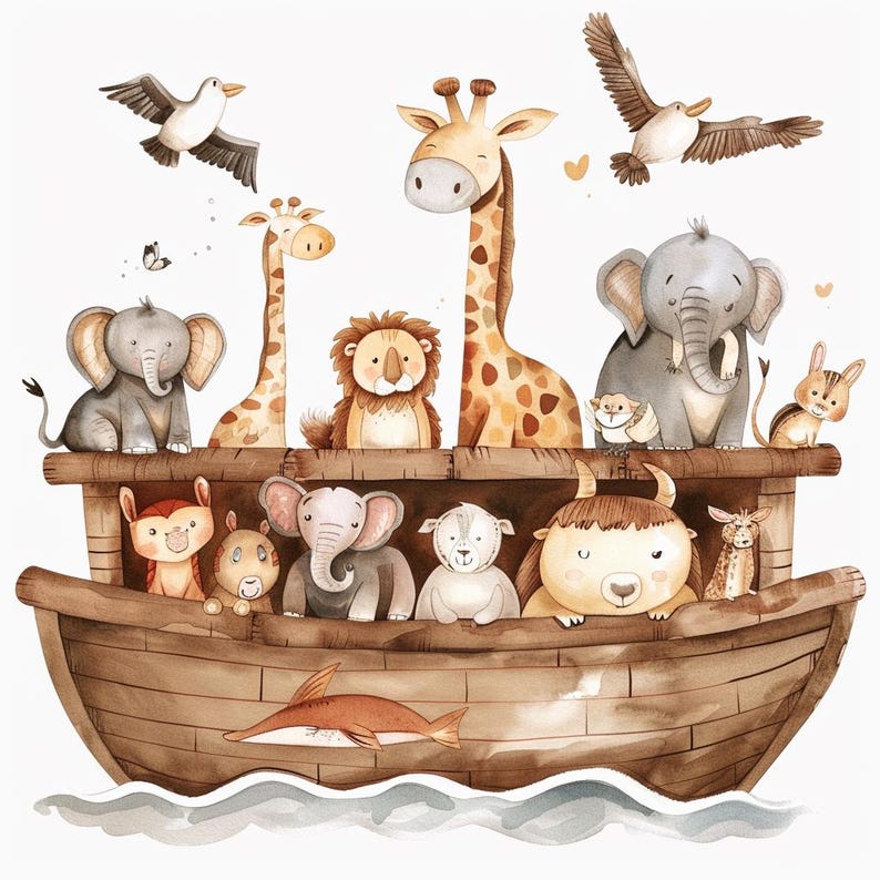 Animal Ark, Cute Boat, Noah’s Ark, Baby Animals, Safari Boat, Water ...