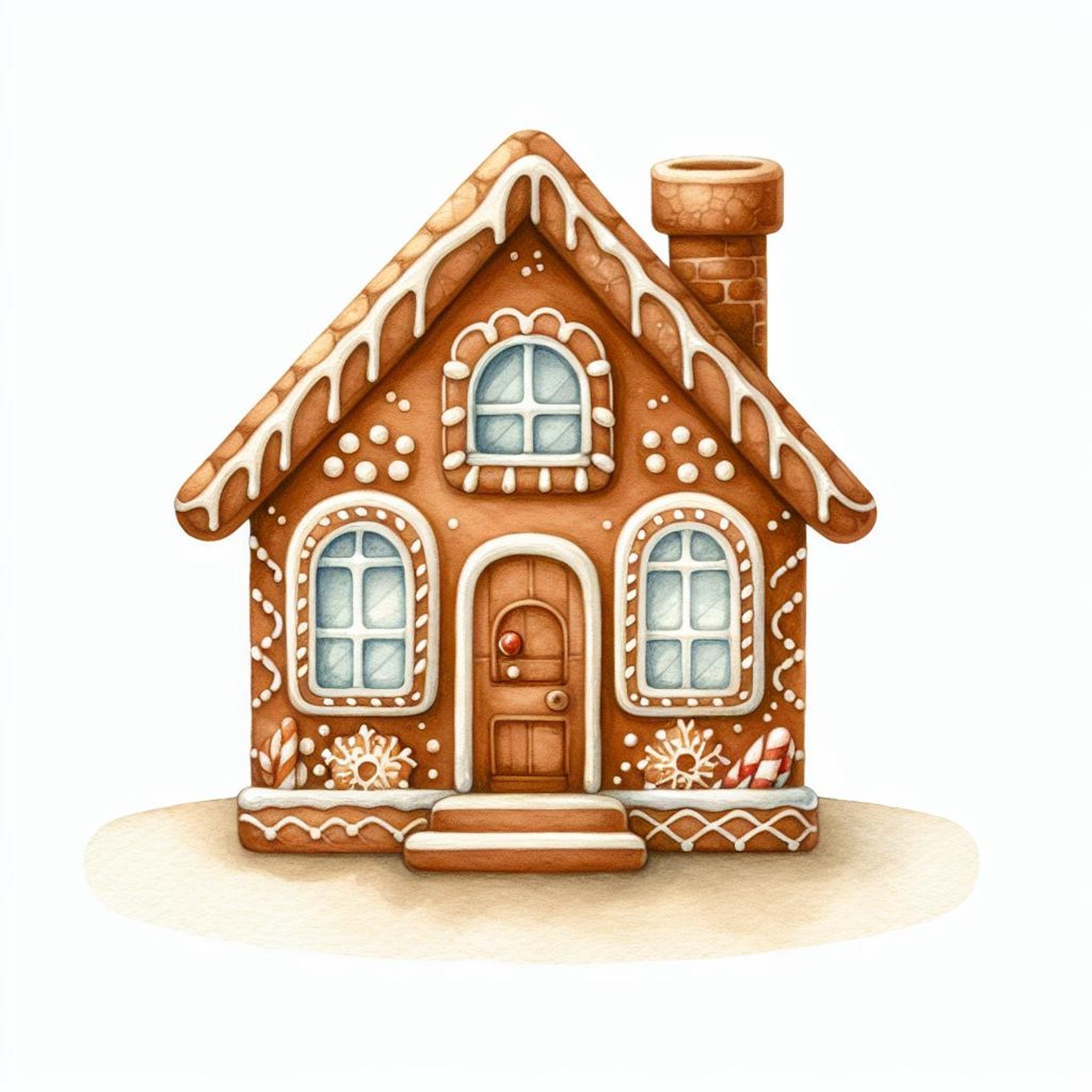 20 Cute Whimsical Gingerbread House Clipart 20 High Quality Pgns ...