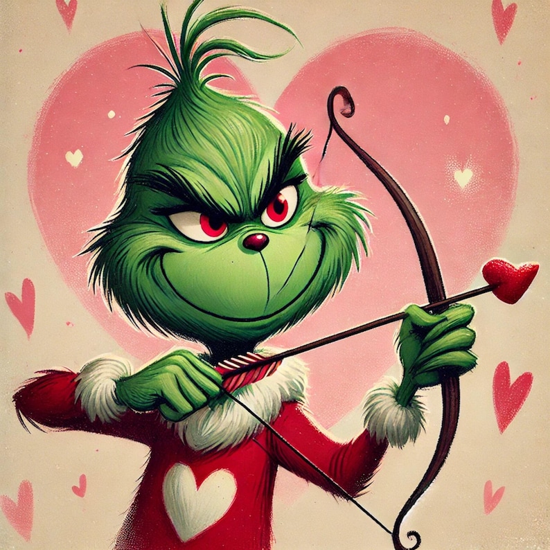 Grinch Valentine, Mischief Love, Heart Humor, Love Whimsy, Cheeky ...