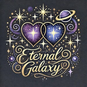 Galaxy of Love, Cosmic Heart Art, Galaxy Love Designs, Starry Romantic ...