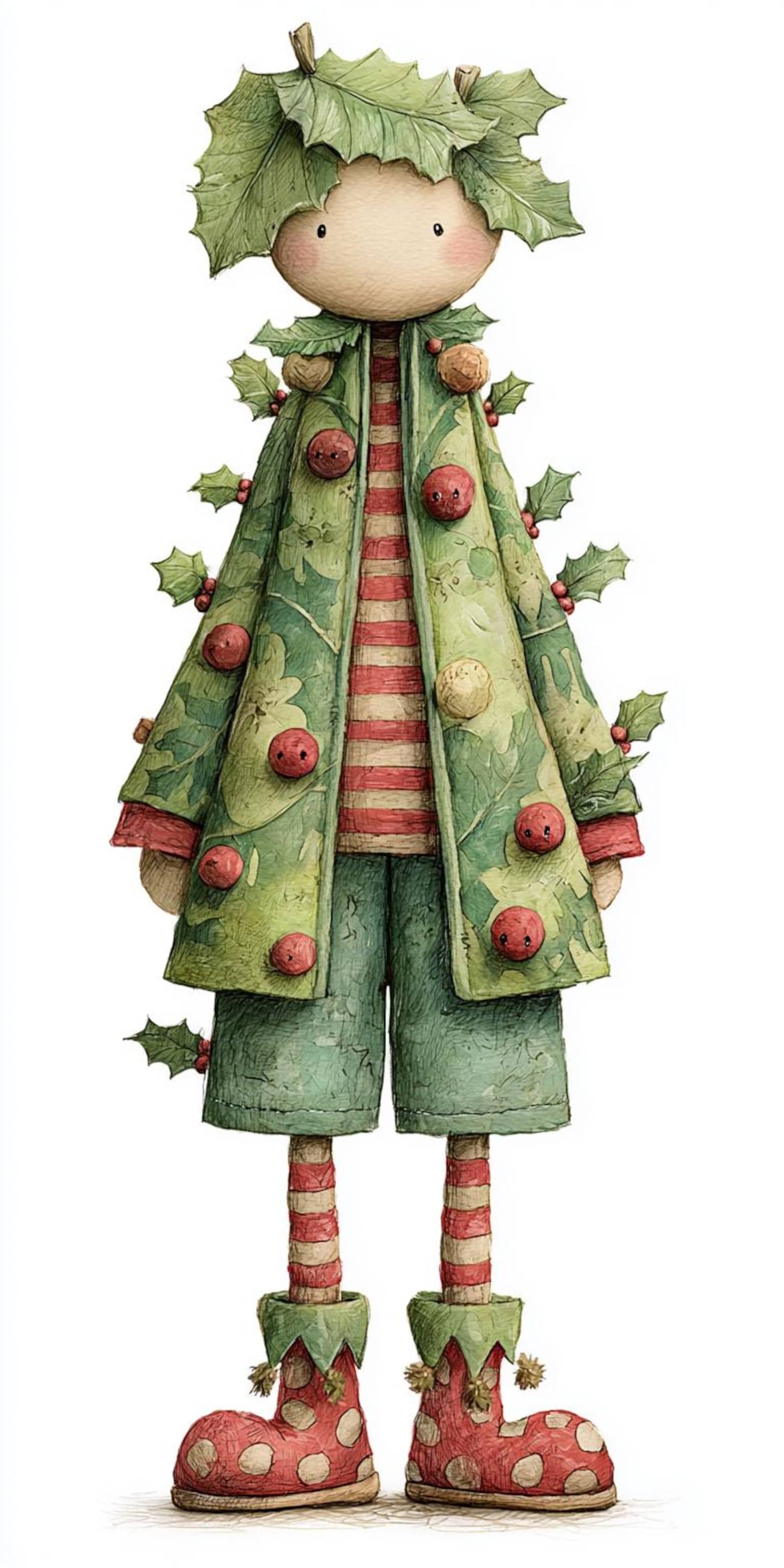 Elfin Clipart, Forest Elf, Woodland Elf, Fantasy Art, Whimsical Elf ...