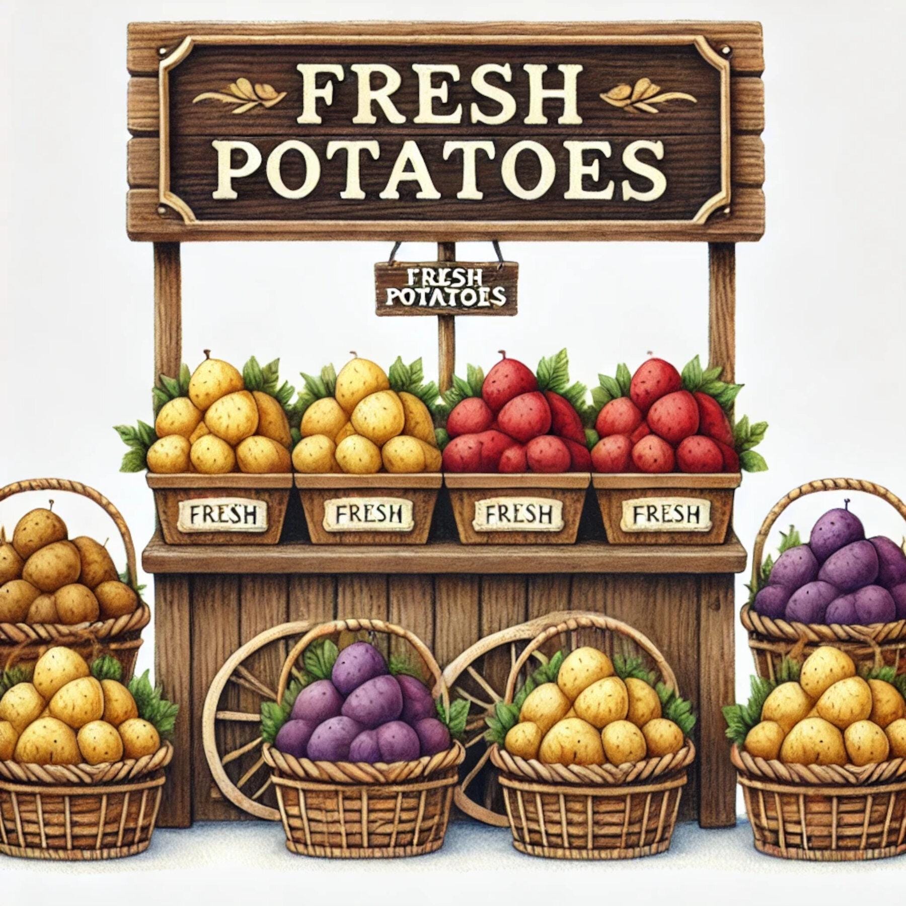 Farm Stand Clipart, Fresh Produce Art, Market Stall, Vegetable Shop ...
