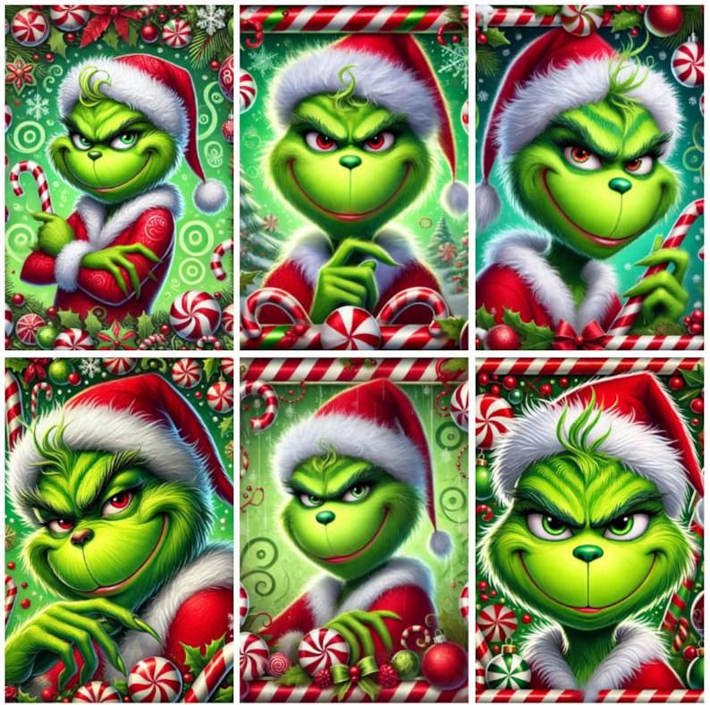 12 Christmas Grinch Clipart Bundle 4, Grinch Christmas, Grinch Holiday ...