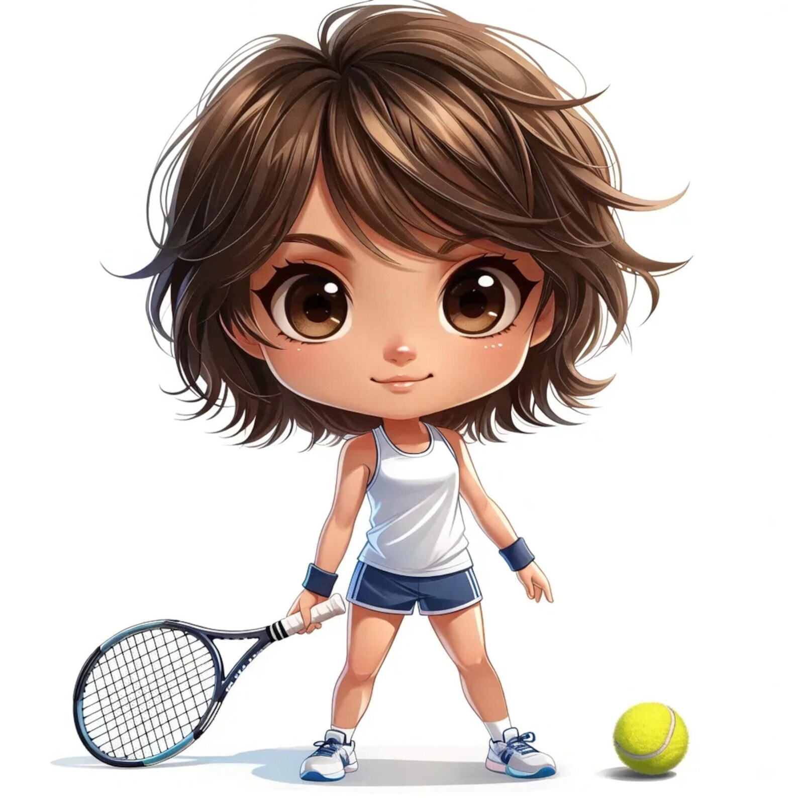 10 Tennis Girl Clipart, Chibi Girl, Tennis, Tennis Player, Wimbledon ...