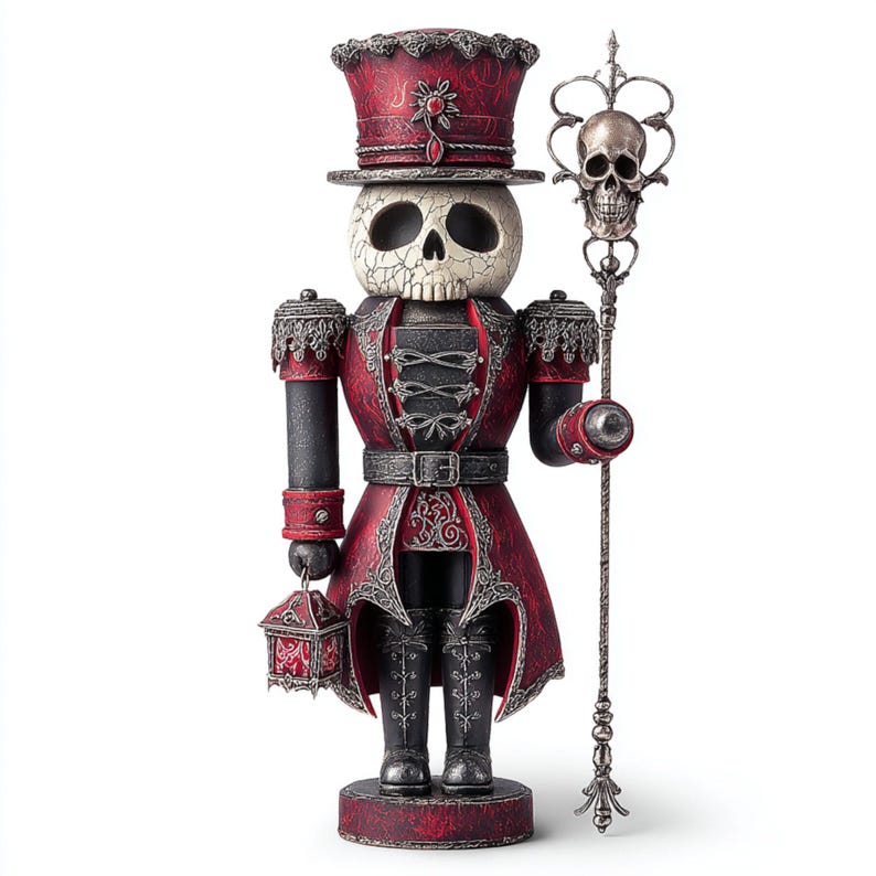 Goth Nutcracker CLIPART, Skull Toy Art, Dark Xmas Decor, Gothic Soldier ...
