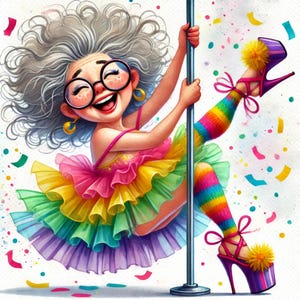 Glamma, Elderly Pole Dance, Fun Grandma Art, Senior Fitness Art ...