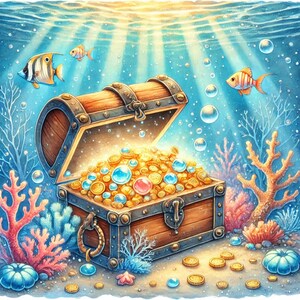 Sea Fairy Tales, Mermaids, Sea Witches, Magical Shells, Treasure Chests ...