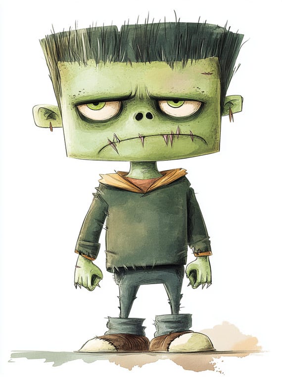 Frankenstein Kid Cartoon