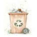 Recycling Bin, Eco Clipart, Trash Can Art, Green Waste Art, Compost Bin ...