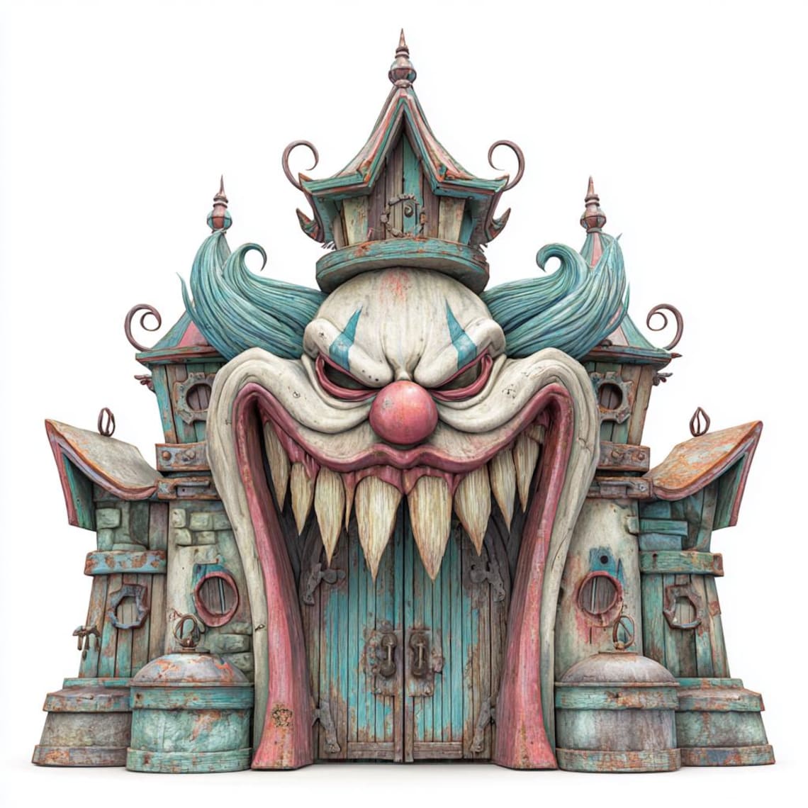 Creepy Circus, Haunted Carnival, Clown Face, Scary Funhouse, Spooky ...