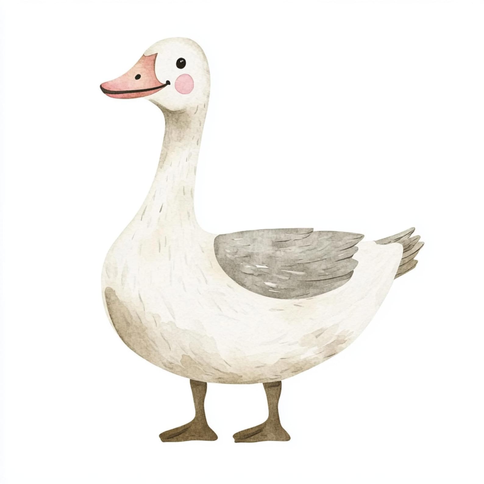 Farm Goose, Goose Clipart, Cute Goose Art, Goose Illustration ...