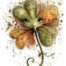 Enchanted Clover Sprite, Whimsical Floral Spirit Art, Watercolor Lucky ...