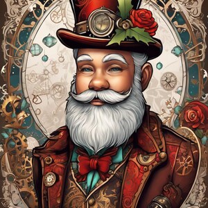 10 Steampunk Santa Images, Steampunk Clipart, Santa Clipart, Steampunk ...