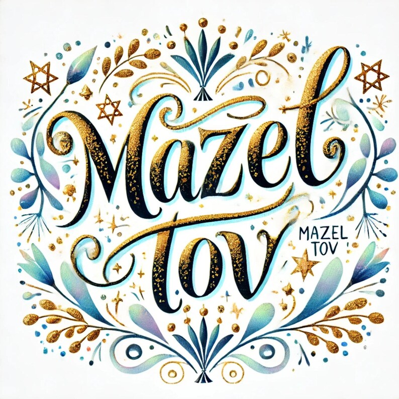 The Jewish Collection, Jewish Clipart, Star of David, Gold Blue Art ...