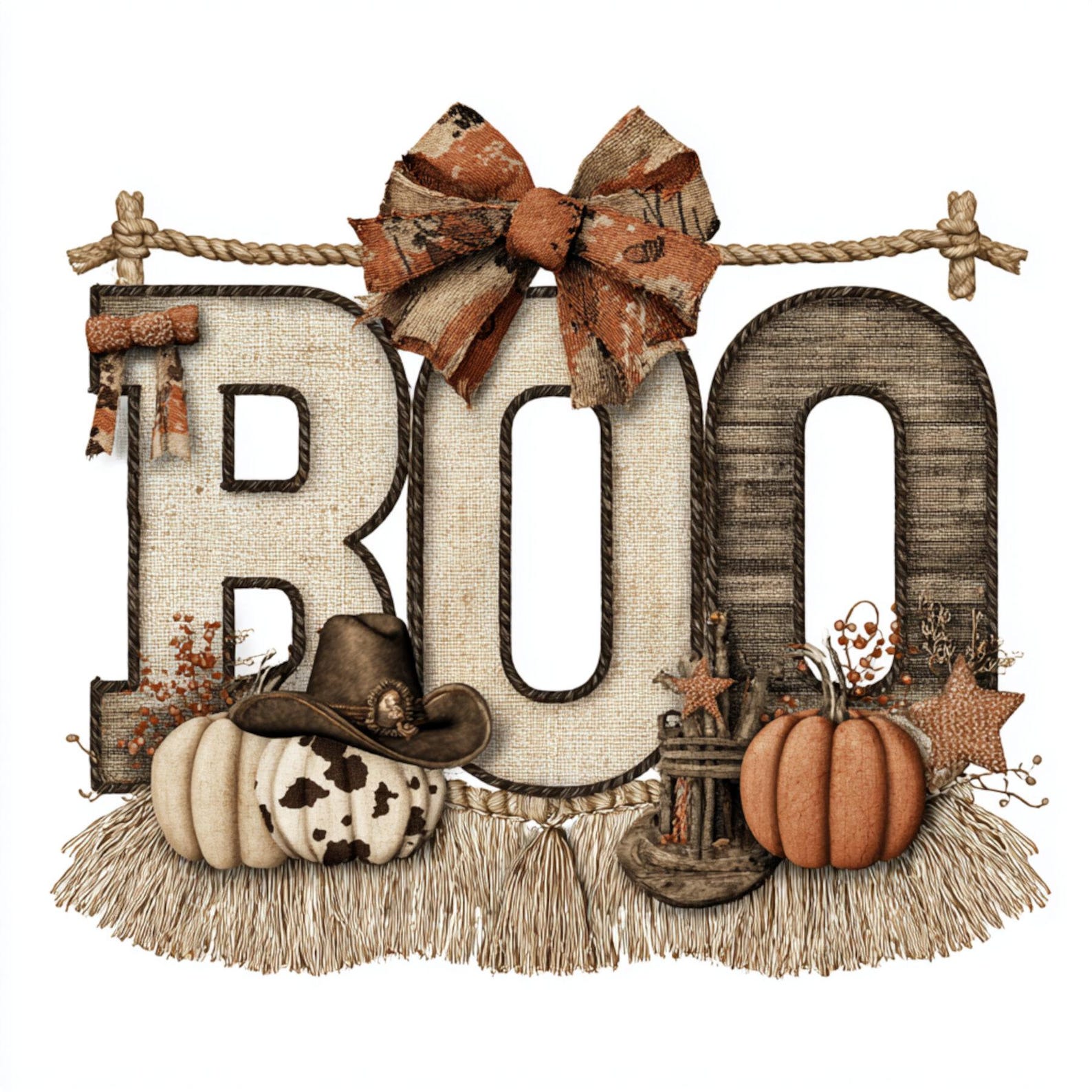 Cowboy Halloween, Boo Sign, Rustic Decor, Fall Pumpkins, Burlap Bow ...