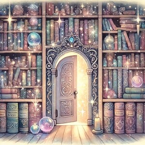 Magical Libraries, Fantasy Art Images, Library Clipart, Book Themes ...