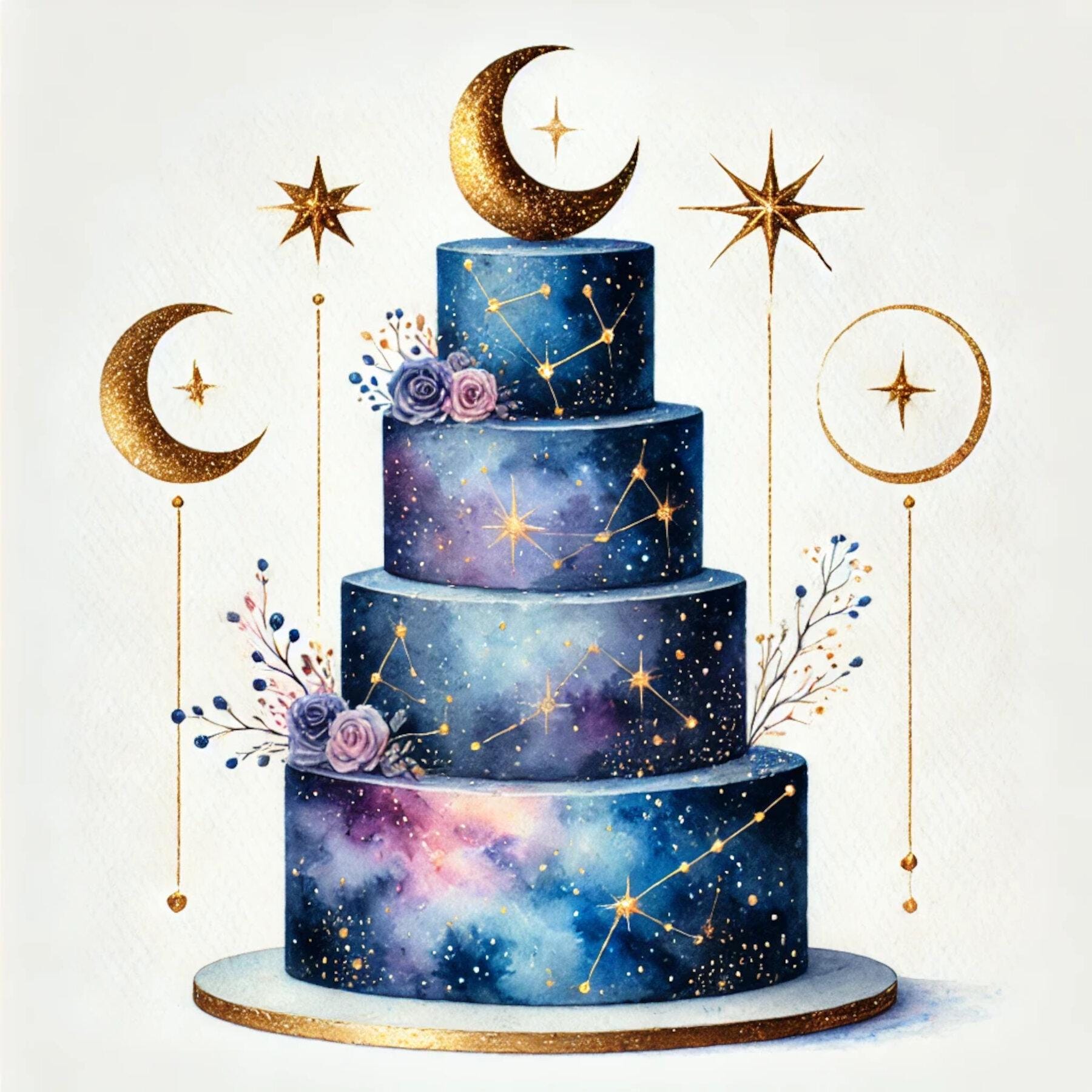 Celestial Wedding, Cosmic Vows, Starry Night Wed, Moonlit Wedding ...