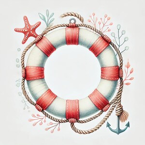 Nautical Decor, Nautical Theme Art, Seaside Decor Ideas, Watercolor ...