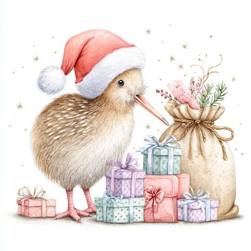 Kiwi Santa Hat - Etsy