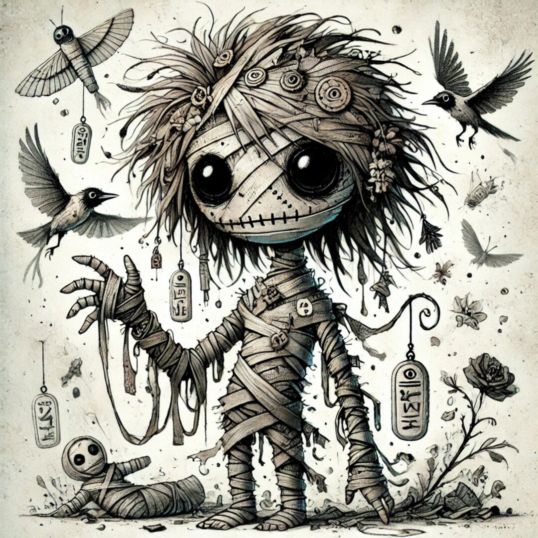 10 Dark Mummy Clipart, Halloween Theme, Mummy Clipart, Dark Art Clipart ...