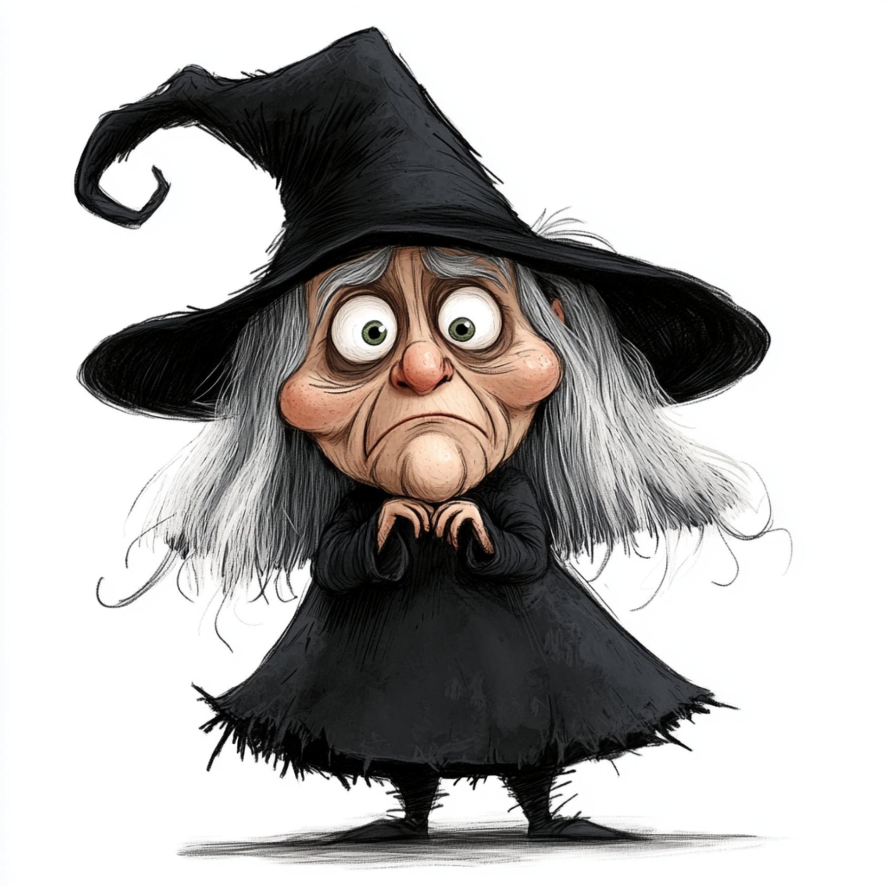 Grumpy Witch, Witch Clipart, Grumpy Witch, Funny Witch, Cartoon Witch ...
