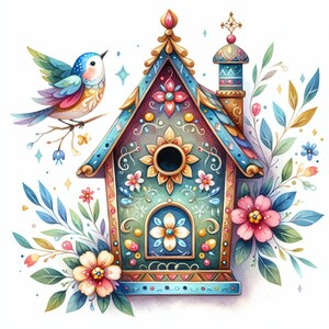 10 Whimsical Birdhouses, Whimsical Images, Bird Houses, Quirky Clipart ...