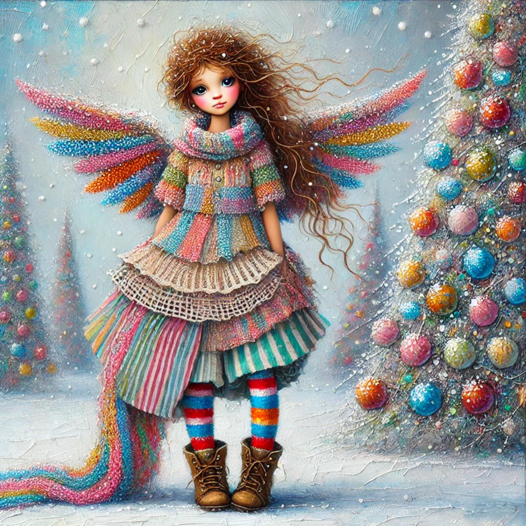 Whimsical Angels Clipart - 15 Whimsical Angel Jpgs, Winter Angel ...