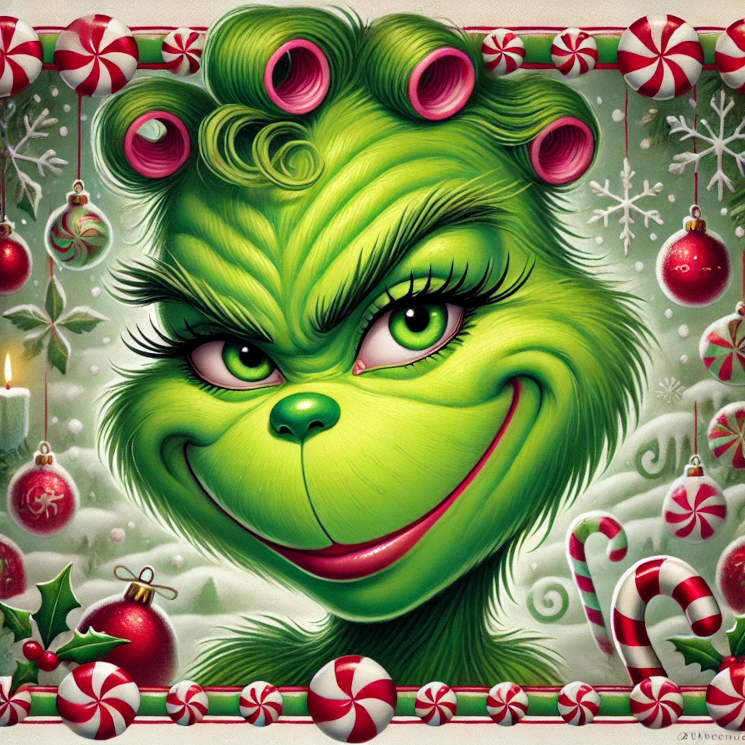 12 Christmas Mrs Grinch Clipart Bundle , Grinch Christmas, Grinch ...