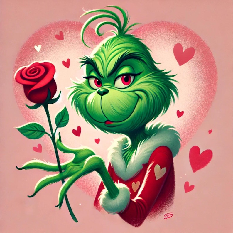 Grinch Valentine, Mischief Love, Heart Humor, Love Whimsy, Cheeky ...