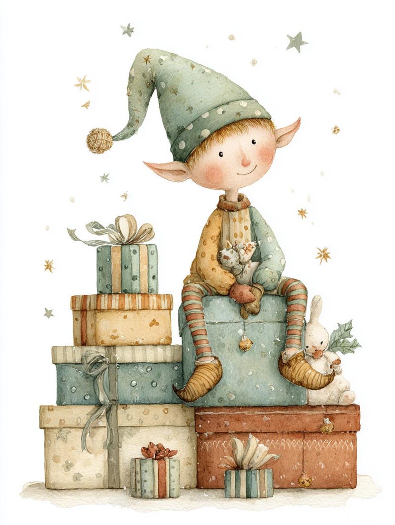 Christmas Elf, Holiday Gifts, Festive Elf, Santa Helper, Christmas ...