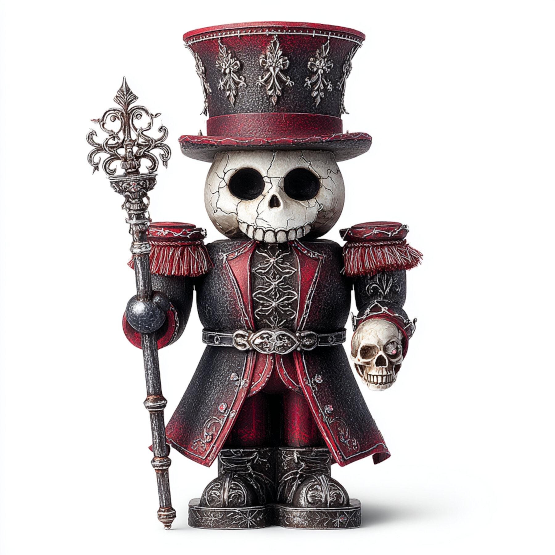 Goth Nutcracker CLIPART, Skull Toy Art, Dark Xmas Decor, Gothic Soldier ...