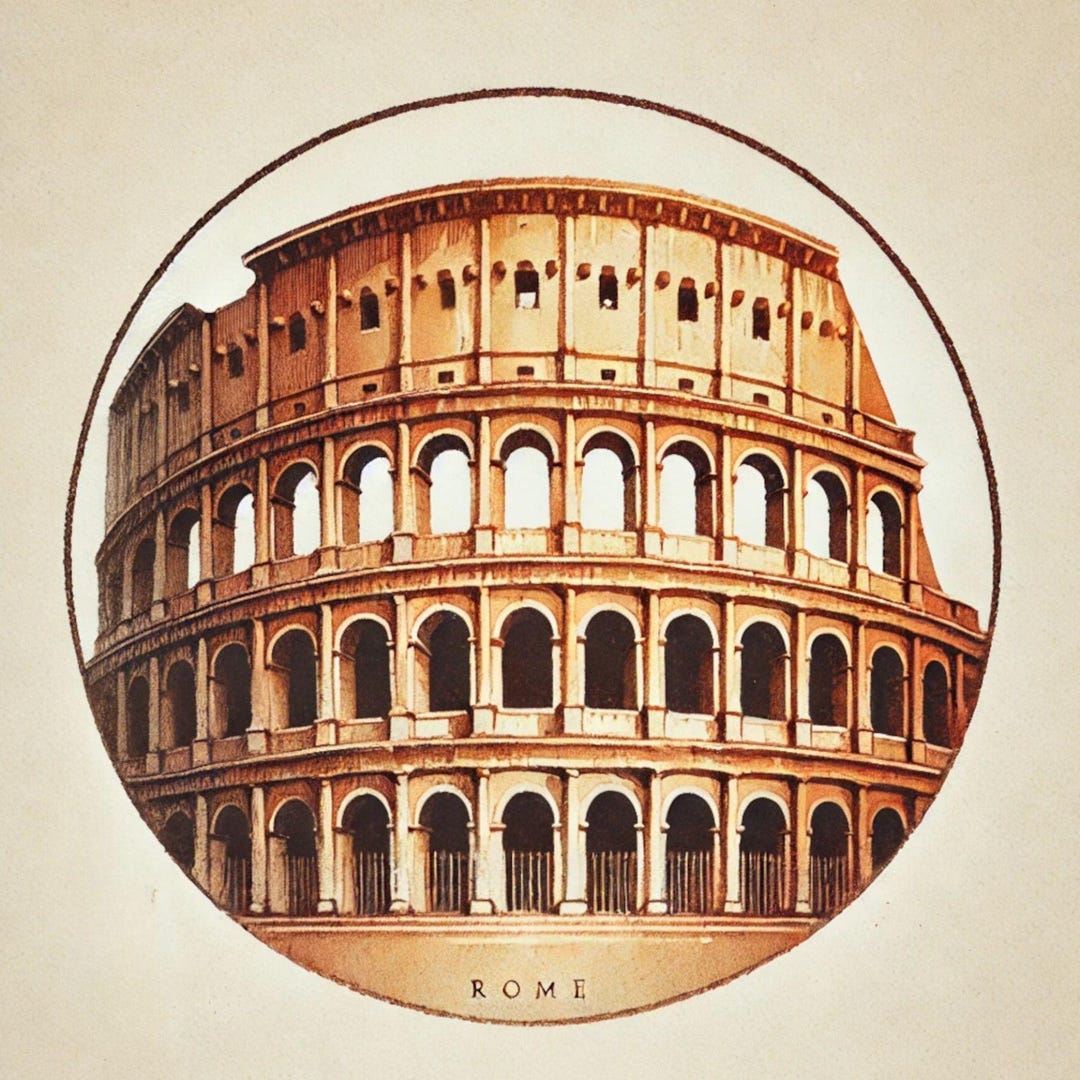 Rome Clipart, Colosseum Art, , Italian Aesthetic, Vatican City, Vintage ...