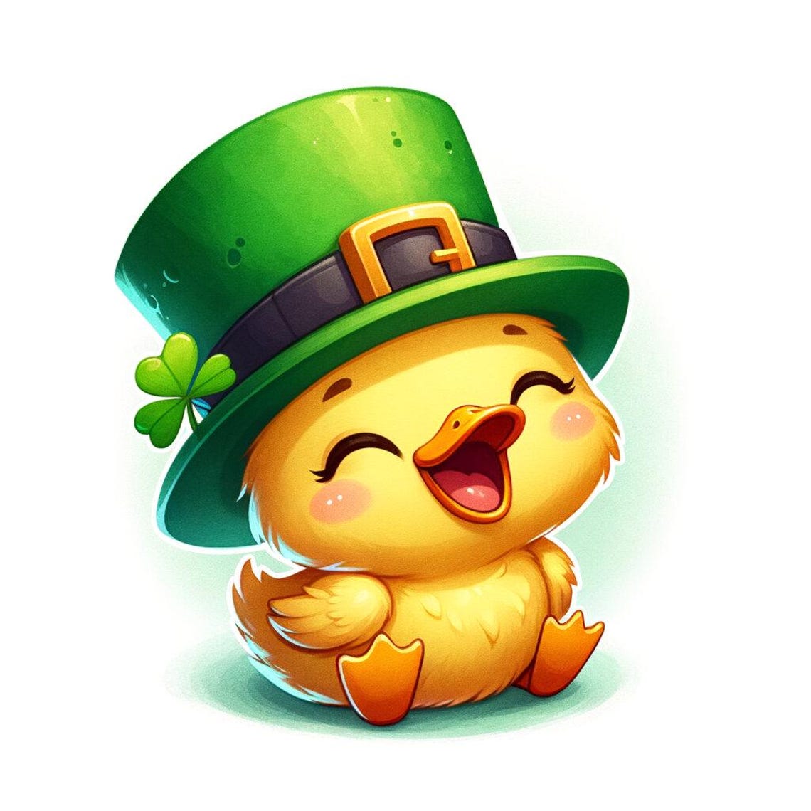 Cute and Whimsical St. Patricks Day Ducks, JPG Clipart Images, Irish ...