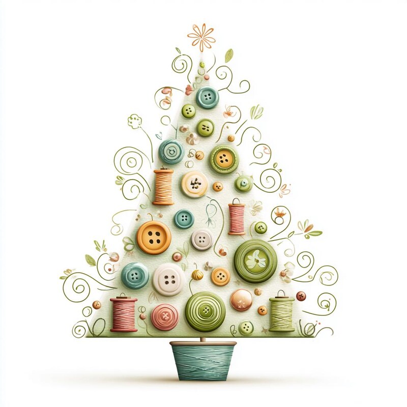 Button Tree Canvas - Etsy