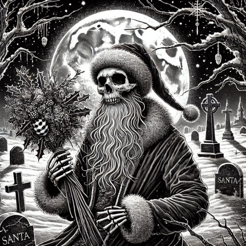 10 Dark Santa Clipart Images, Digital Prints, Santa Clipart, Santa ...