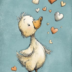 Duck Balloons, Heart Balloons, Cute Duck, Pastel Duck, Duck With Hearts ...