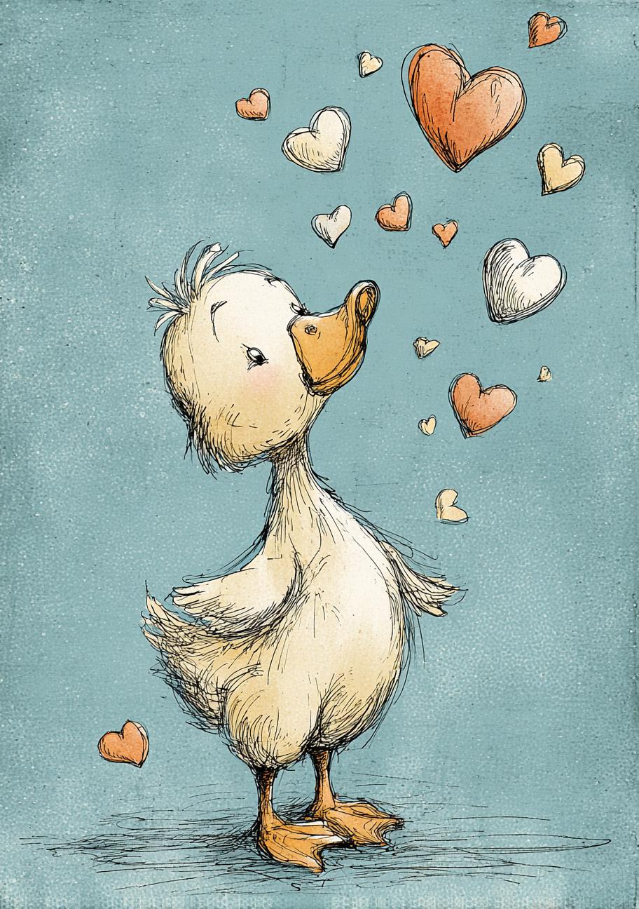 Duck Balloons, Heart Balloons, Cute Duck, Pastel Duck, Duck With Hearts ...