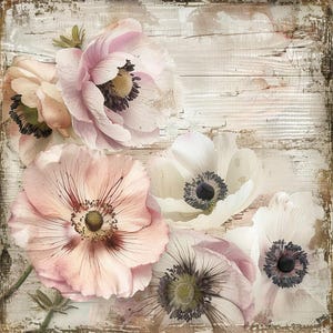 Floral Art, Rustic Flowers, Vintage Blooms, Pastel Florals, Barn Decor ...