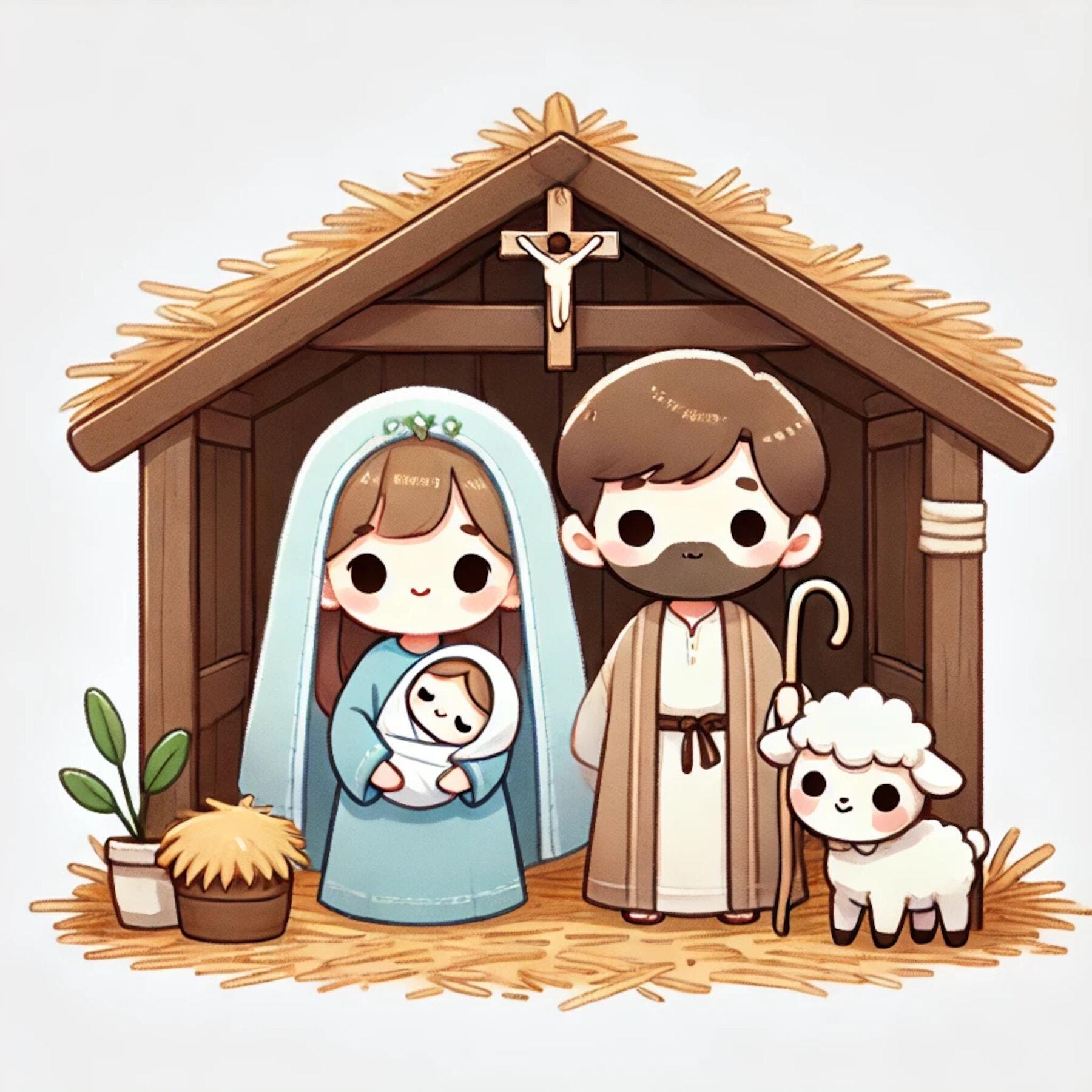 15 Nativity Scene, Nativity Clipart, Nativity Images, Whimsical ...