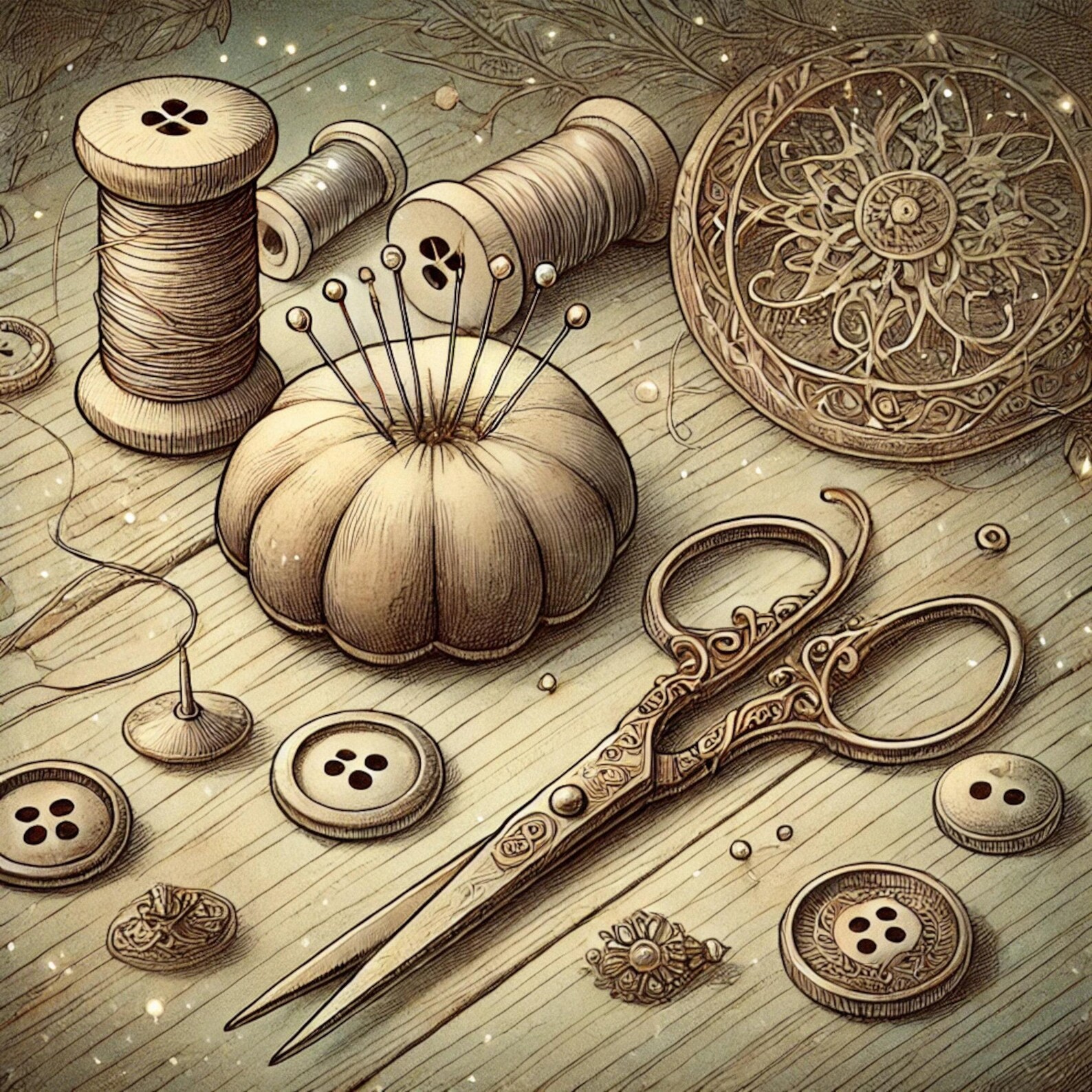 10 Vintage Sewing Clipart, Sewing Clipart, Vintage Aesthetics, Vintage ...