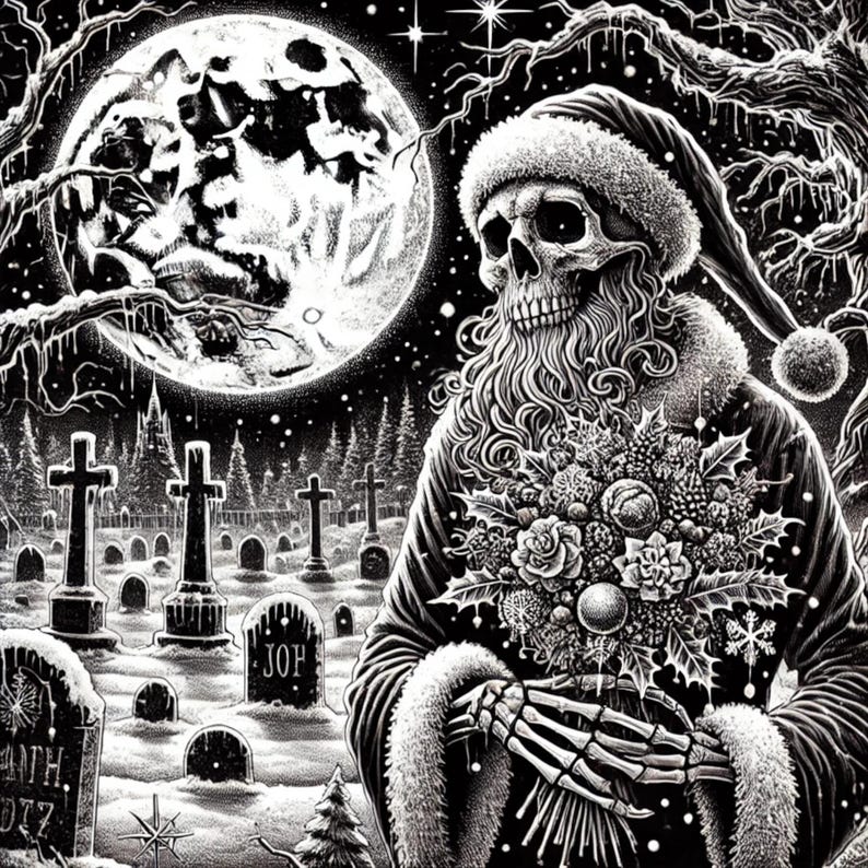 10 Dark Santa Clipart Images, Digital Prints, Santa Clipart, Santa ...