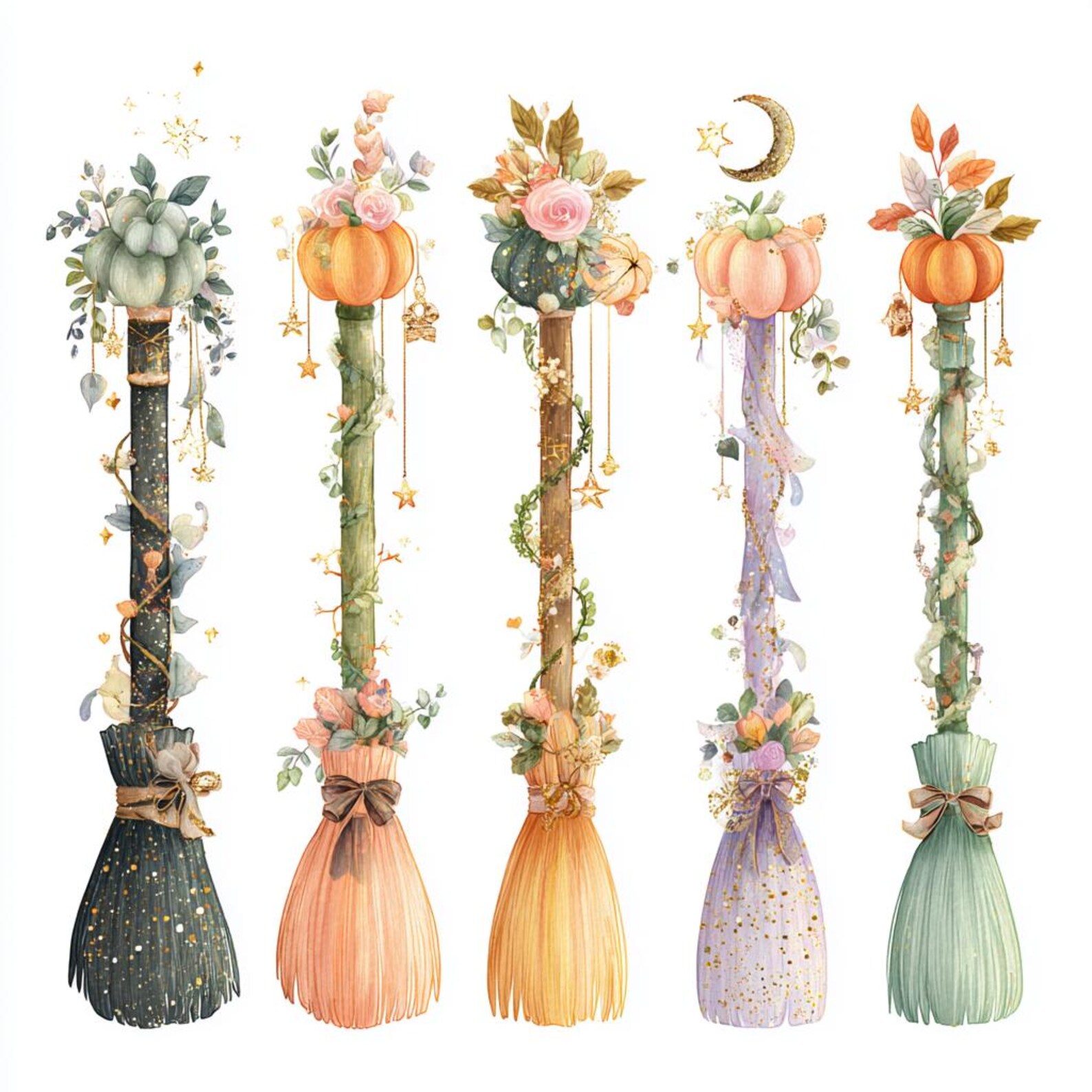 Pumpkin Broom, Fall Brooms, Boho Witch, Magical Broom, Rustic Charm ...