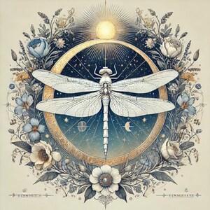Celestial Dragonfly, Fantasy Clipart, Dragonfly, Celestial Image ...
