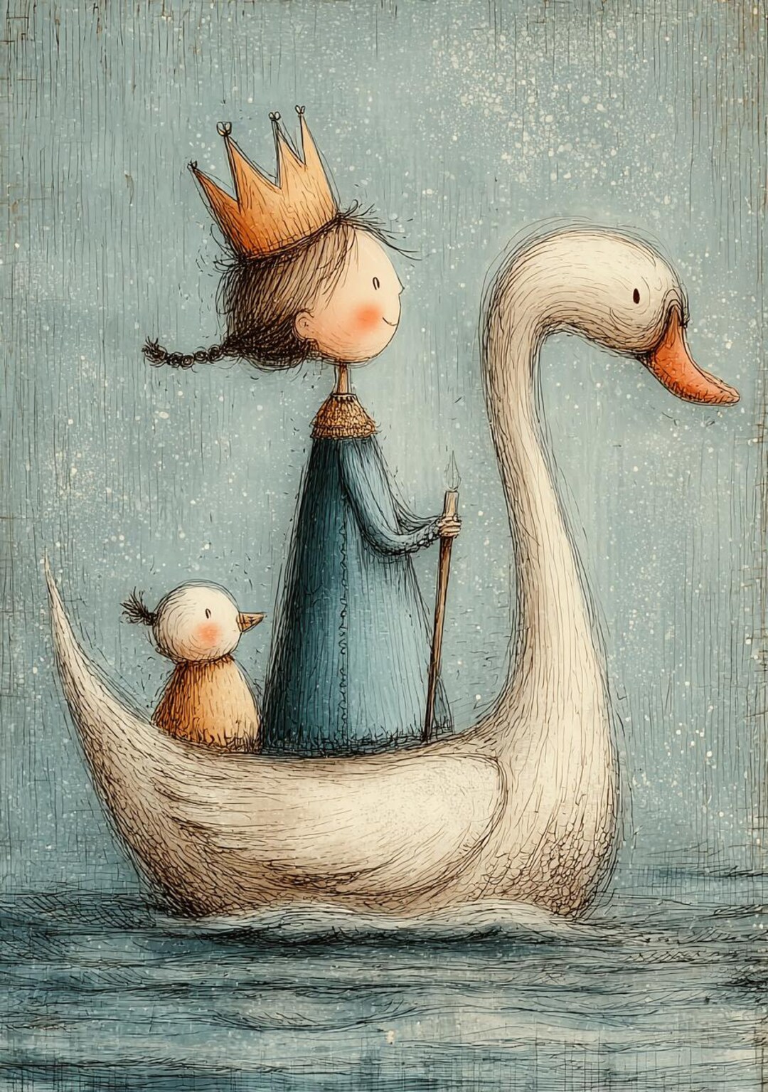 Fairy Tale Art, Swan Princess, Whimsical Swan, Fantasy Artwork ...