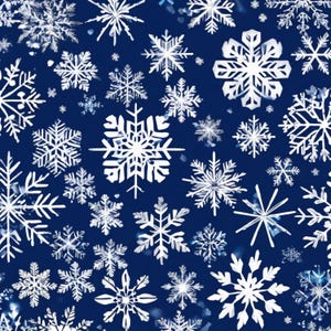 10 Blue Snowflake Repeat Pattern Clipart, 12x12 Size, Scrapbooking ...