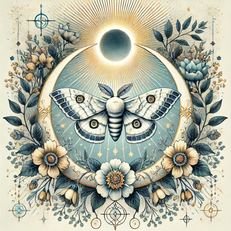 Celestial Moth, Fantasy Clipart, Moth, Celestial Image, Celestial ...
