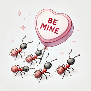 Love Bugs, Love Bug Clipart, Cute Heart Bugs, Whimsical Insects, Pastel ...